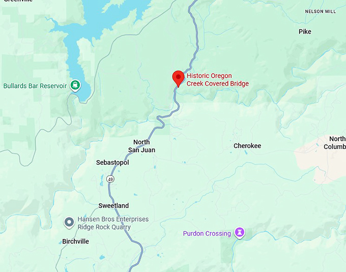 16. historic oregon creek covered bridge map