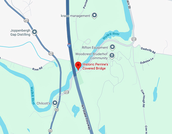 16. historic perrine's covered bridge map