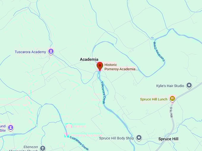 16. historic pomeroy academia covered bridge map