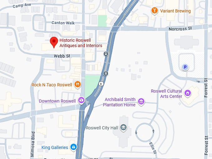 16. historic roswell antiques and interiors map