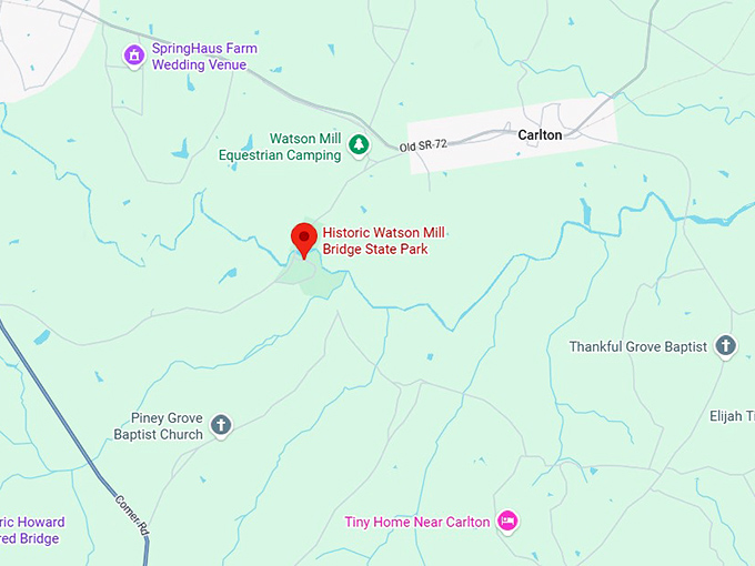 16. historic watson mill bridge state park map