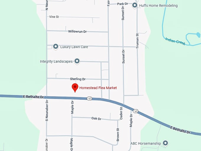 16. homestead flea market map