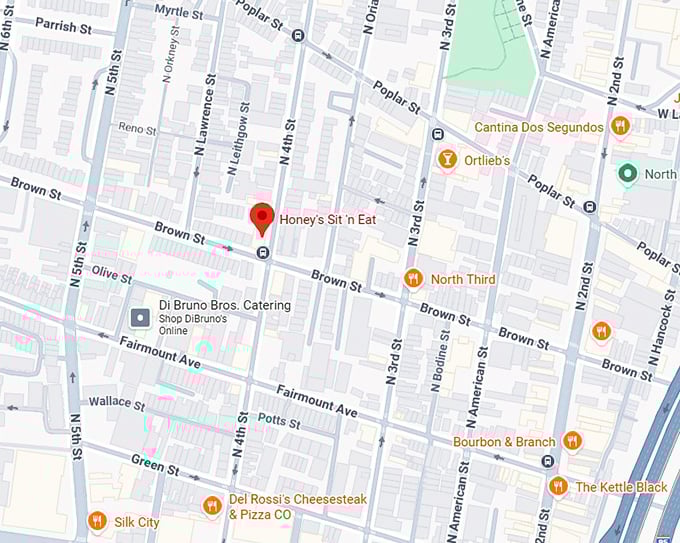 16. honey's sit 'n eat map