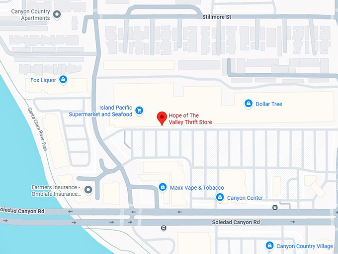 16. hope of the valley thrift store map