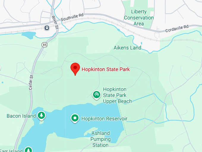 16. hopkinton state park map
