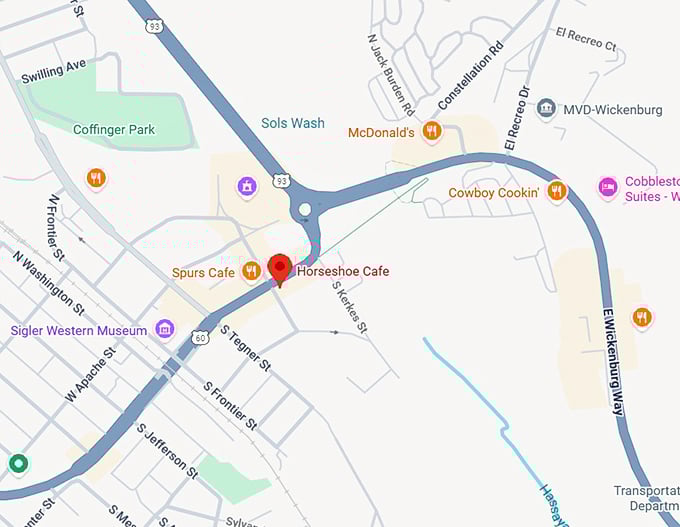 16. horseshoe cafe map