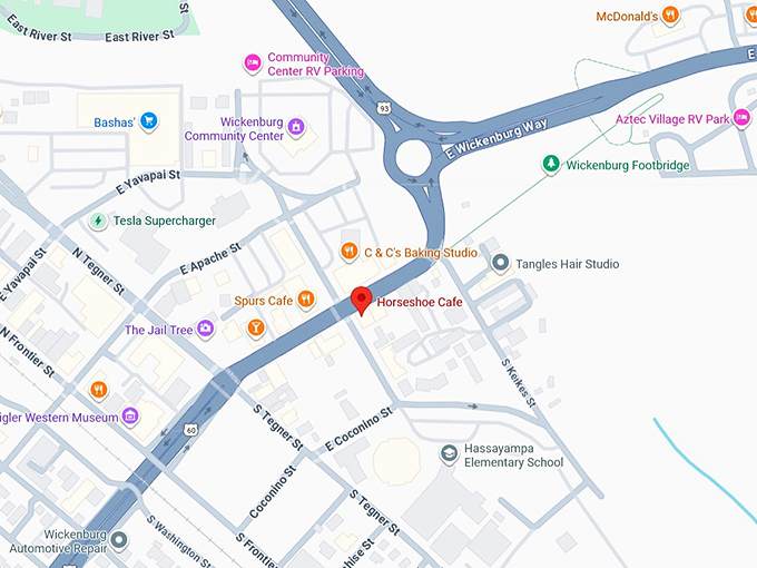 16. horseshoe cafe map