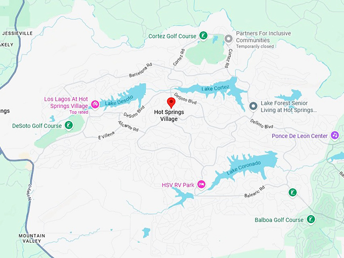 16. hot springs village map