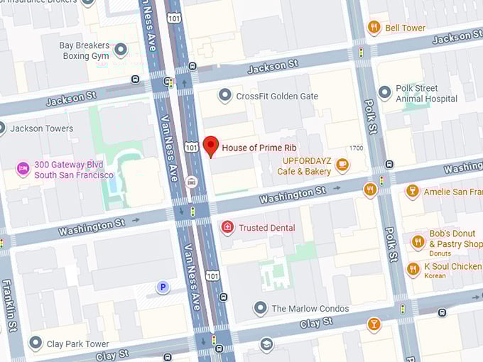 16. house of prime rib map