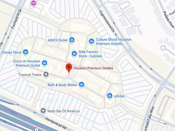 16. houston premium outlets map