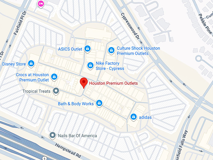 16. houston premium outlets map