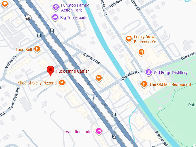 16. huck finn's catfish map