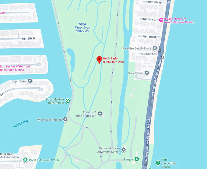 hugh taylor birch state park map