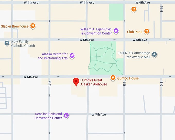 16. humpy&rsquo;s great alaskan alehouse (610 w 6th ave) map
