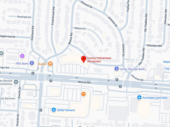 16. huong vietnamese restaurant map