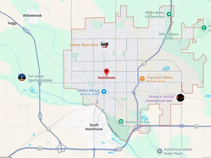 16. hutchinson ks map