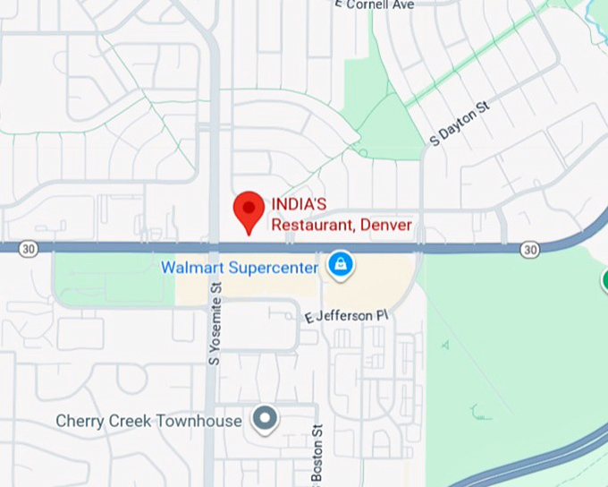16. india's restaurant, denver map