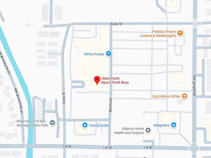 16. idaho youth ranch thrift store map