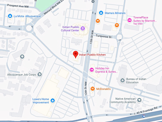 16. indian pueblo kitchen map