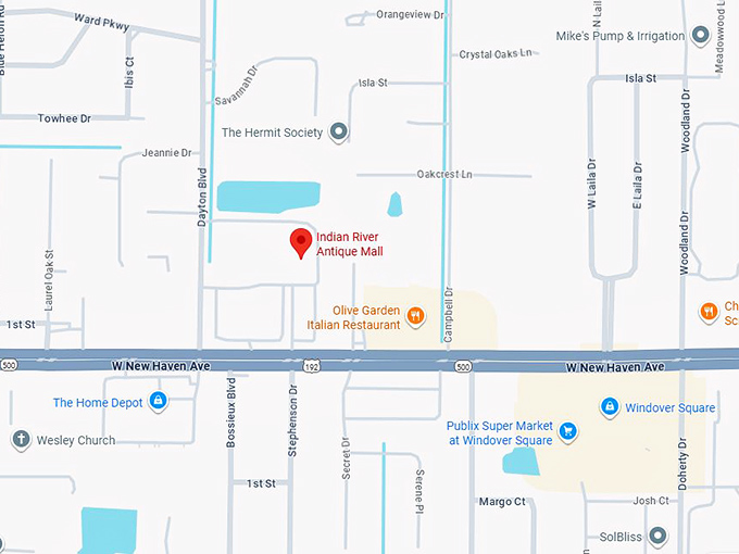 16. indian river antique mall map