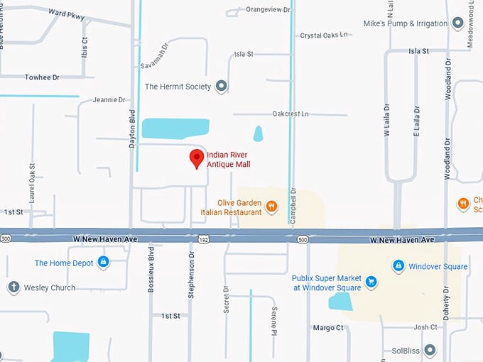 16. indian river antique mall map