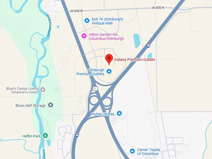 16. indiana premium outlets map