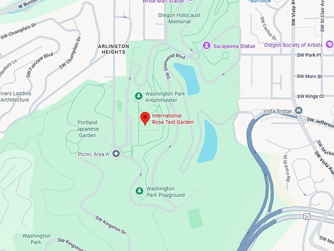 16. international rose test garden map
