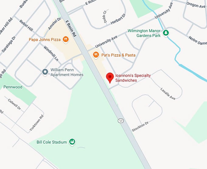 16. ioannoni's speciality sandwiches map