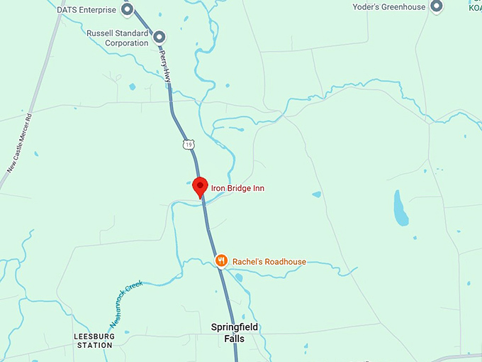 16. iron bridge inn map