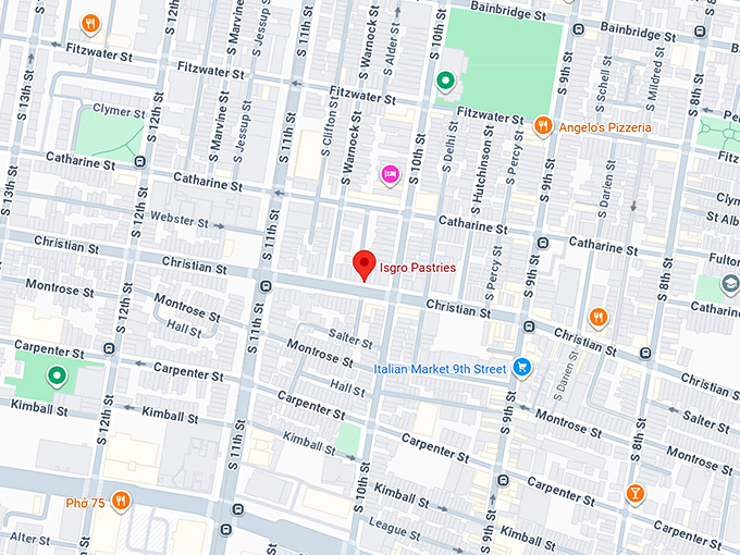 16. isgro pastries map