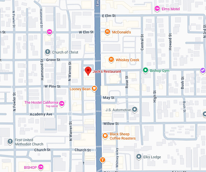16. jack's restaurant map