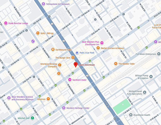 16. jake&rsquo;s downtown map