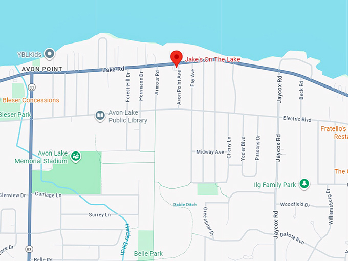 16. jake's on lake map