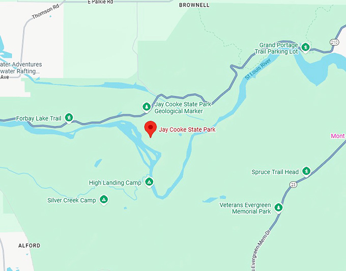 16. jay cooke state park map