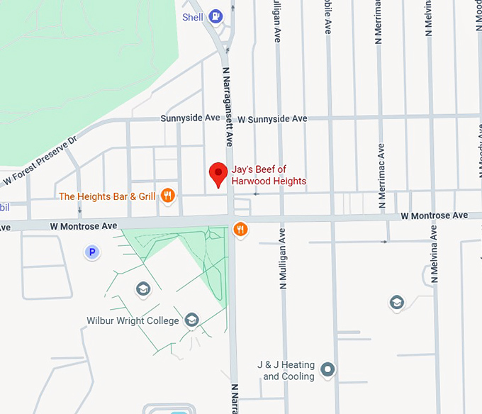 16. jay's beef of harwood heights map