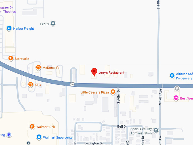 16. jerry's restaurant map