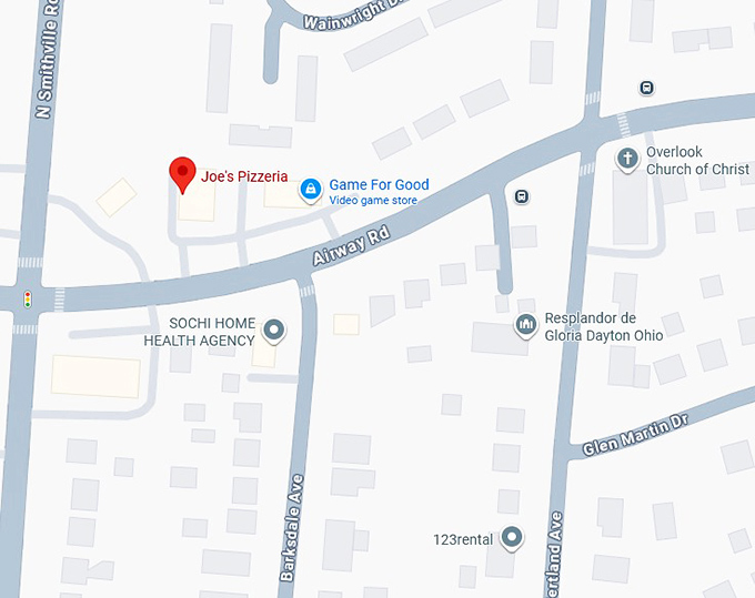 16. joe&rsquo;s pizzeria map