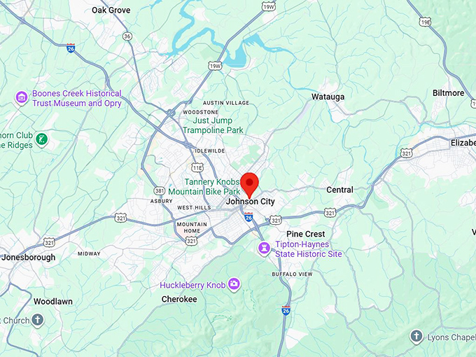 16. johnson city tn map