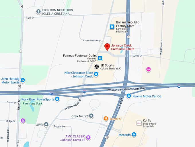 16. johnson creek premium outlets map