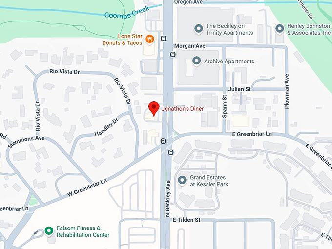 16. jonathon&rsquo;s diner map