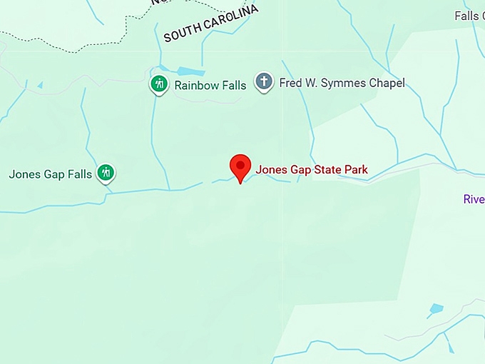 16. jones gap state park map