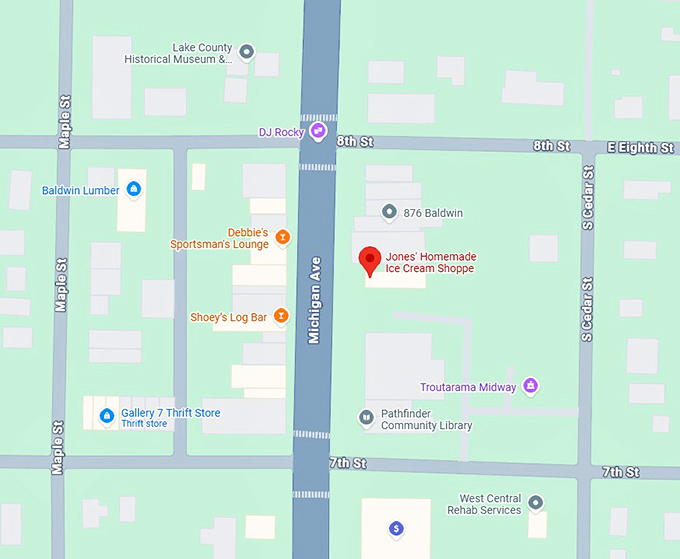 16. jones' homemade ice cream shoppe map