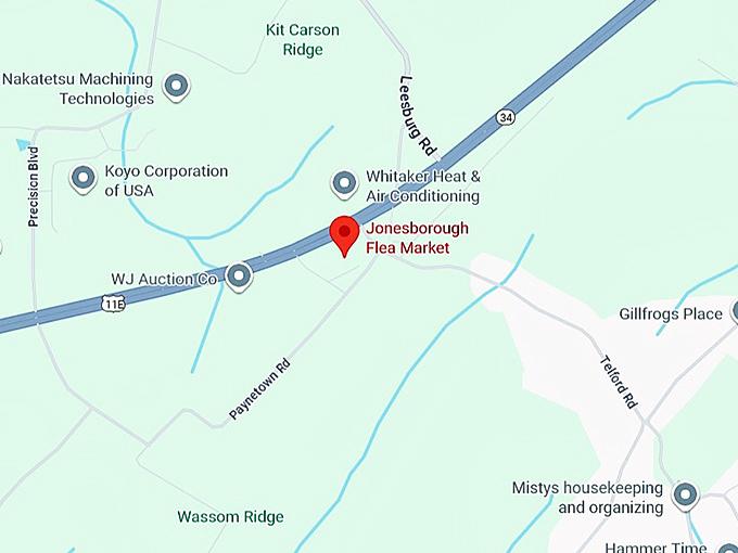 16. jonesborough flea market map