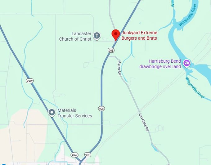 16. junkyard extreme burgers and brats map