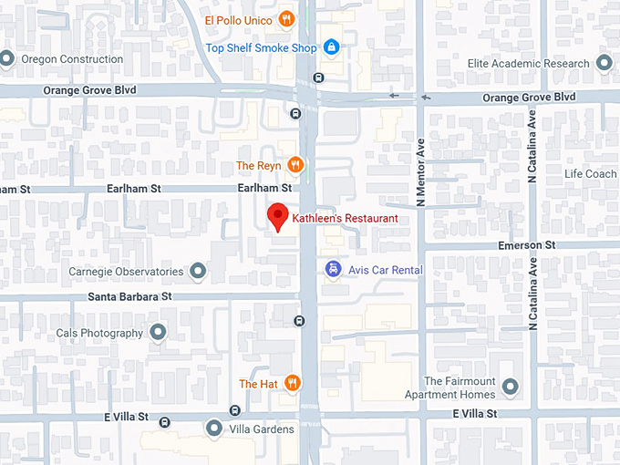 16. kathleen's restaurant map