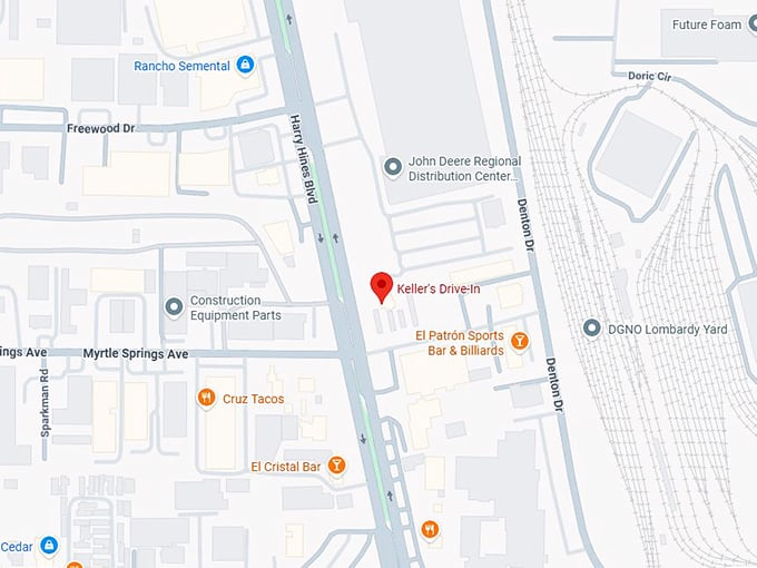 keller's drive in map