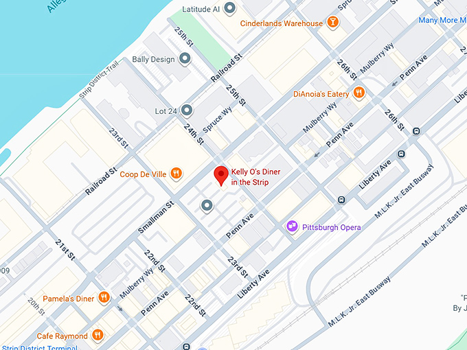 16. kelly o's diner in the strip map