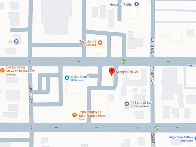 16. kenny&rsquo;s oak grill map