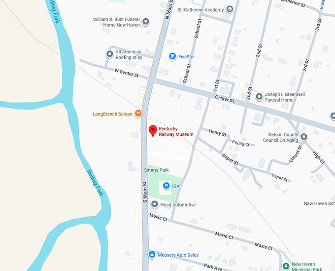 16. kentucky railway museum map