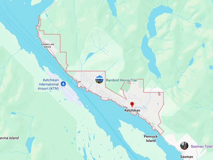 ketchikan, ak map